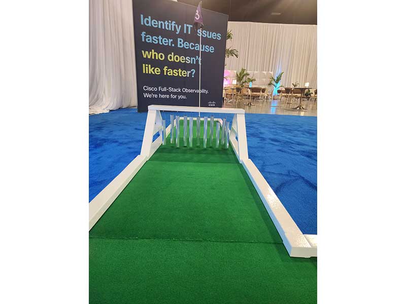 Customizable Wind Chime Obstacle Rentals - Branding Options